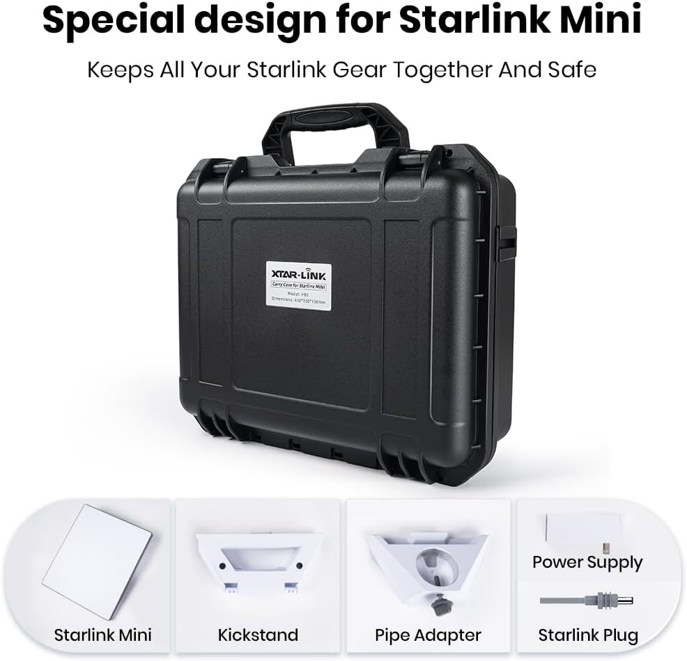Starlink Mini Carrying Hard Case with Precision Cut Foam for Accessori ...