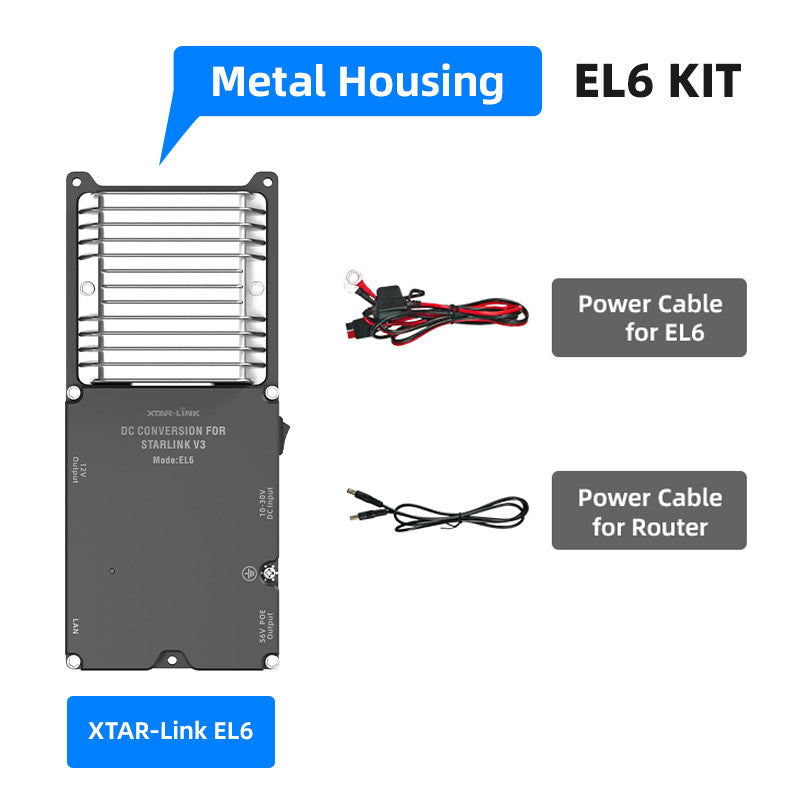 XTAR-Link EL6 DC Power Conversion Kit for Starlink Standard (Gen3 ...
